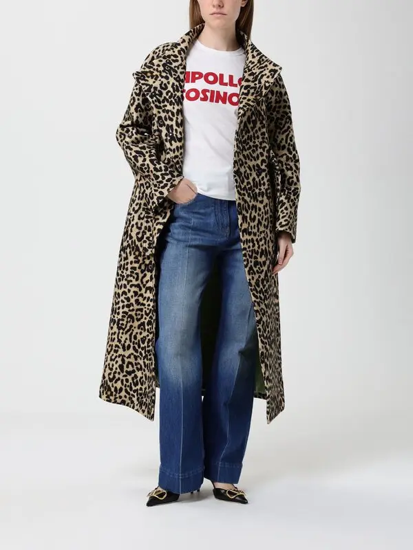 Valentino Garavani Leopard Print Double-breasted Coat - Multicolor
