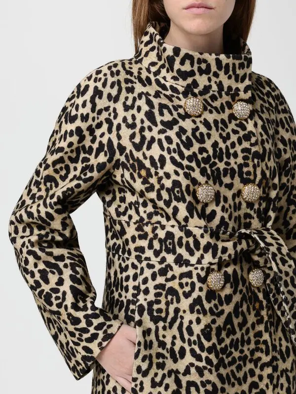Valentino Garavani Leopard Print Double-breasted Coat - Multicolor