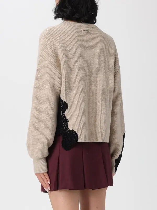 Pinko Ribbed Lace Sweater