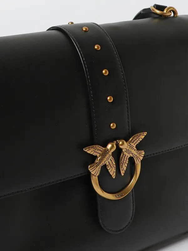 Pinko Maxi Love Bag Slouchy Leather Shoulder Bag - Black