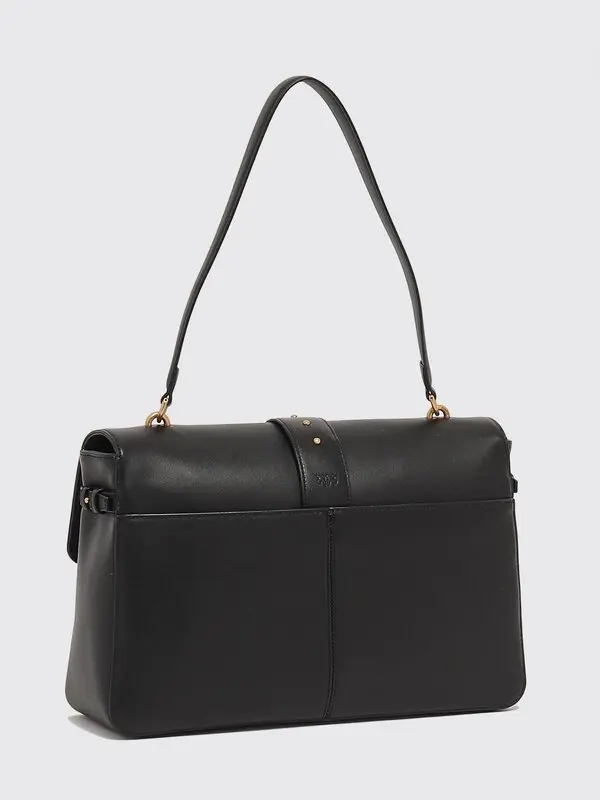 Pinko Maxi Love Bag Slouchy Leather Shoulder Bag - Black