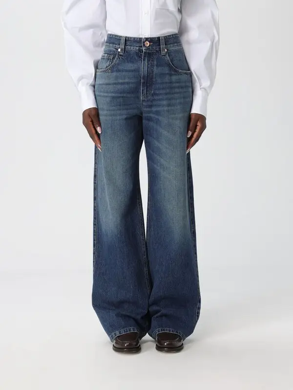 Brunello Cucinelli Wide Leg Jeans - Denim