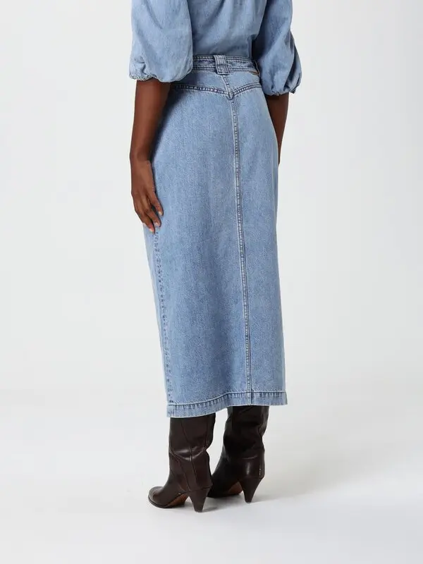 Zimmermann Button Detailed Denim Skirt