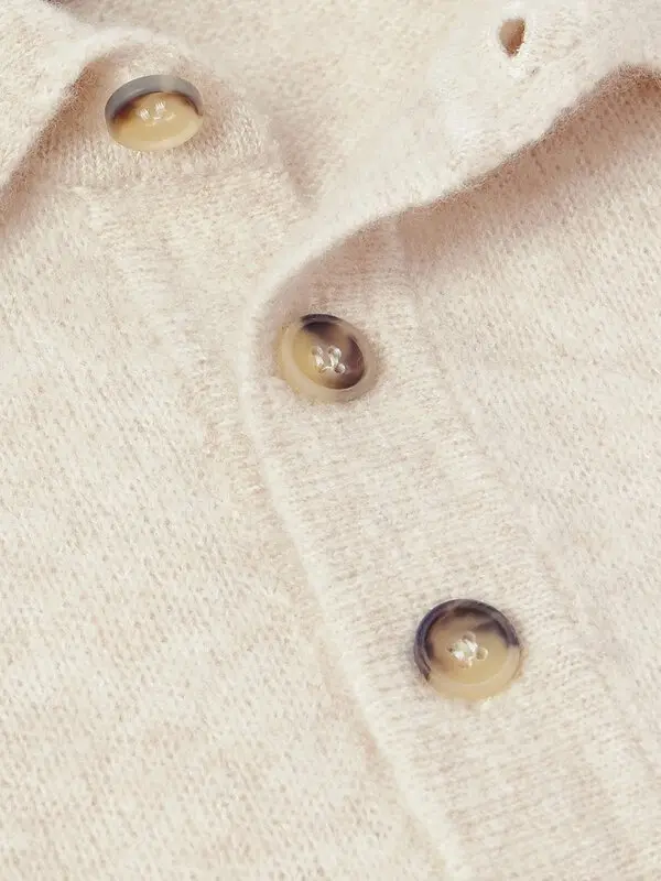 Thom Sweeney Brushed Cashmere-blend Polo Shirt