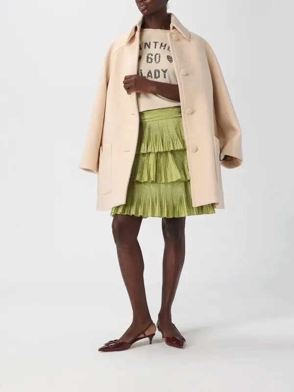 Valentino Garavani Pleated Tiered Skirt - Green