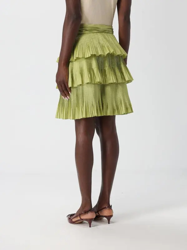 Valentino Garavani Pleated Tiered Skirt - Green