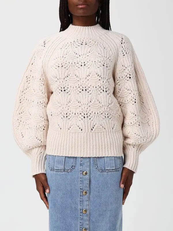 Zimmermann Embroidered Knit Sweater - Beige