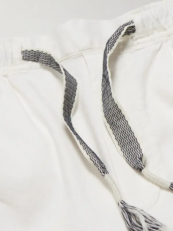 Orlebar Brown Sonoran Tapered Linen-blend Drawstring Trousers - Neutrals