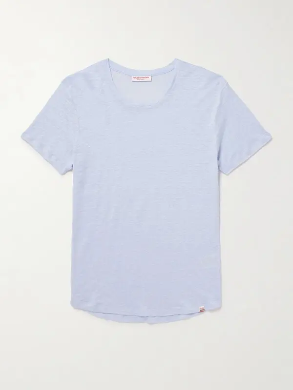 Orlebar Brown Ob-t Slim-fit Linen-jersey T-shirt - Blue