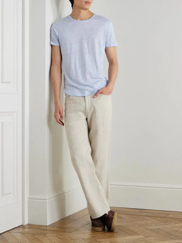 Orlebar Brown Ob-t Slim-fit Linen-jersey T-shirt - Blue