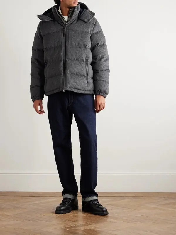 Ralph Lauren Decker Quilted Hooded Jacket - Gray