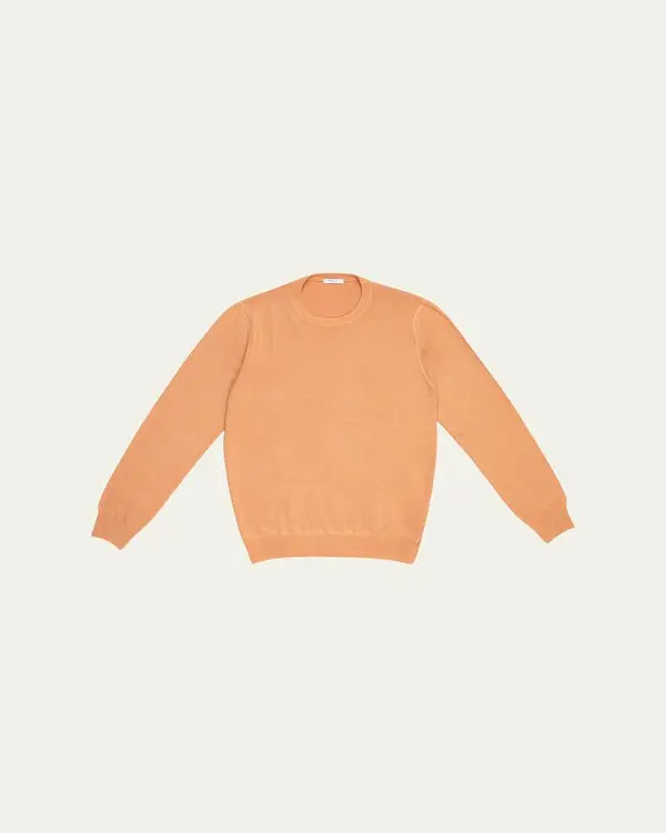 Boglioli Virgin Wool Crewneck Sweater - Orange