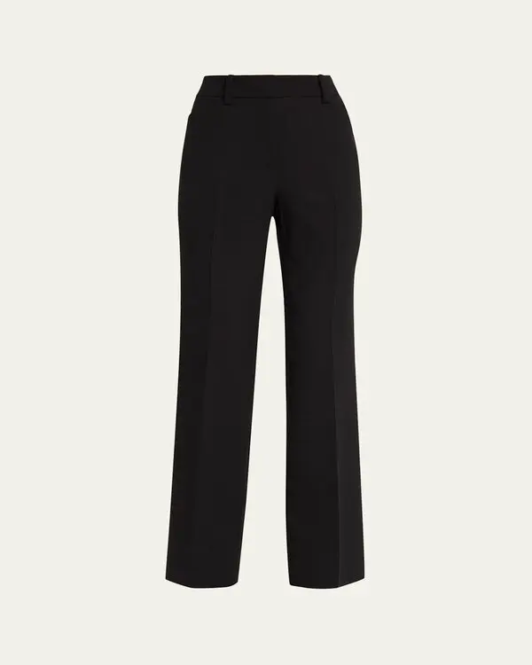 Lafayette 148 New York Reade Straight Leg Wool-blend Pants