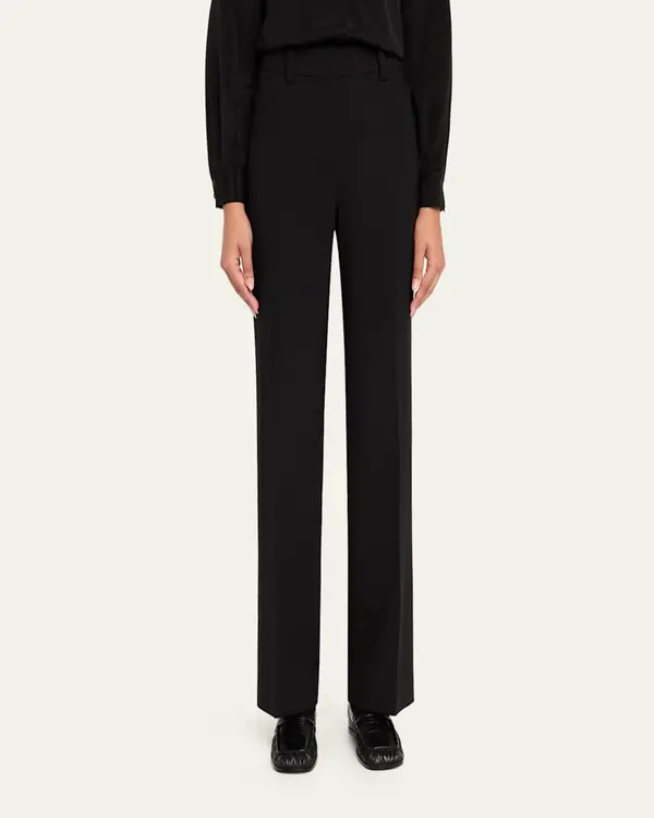 Lafayette 148 New York Reade Straight Leg Wool-blend Pants
