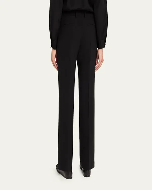 Lafayette 148 New York Reade Straight Leg Wool-blend Pants