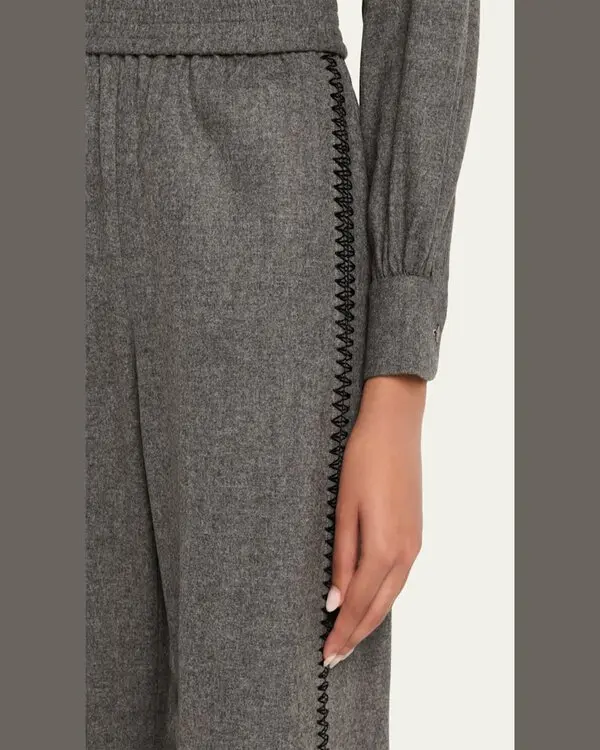 SEBLINE Marocaine Side-stripe Pajama Pants