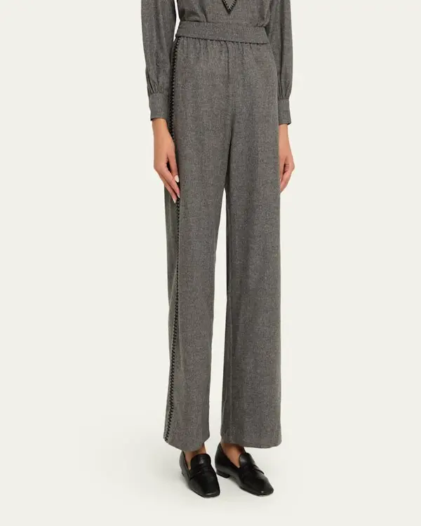 SEBLINE Marocaine Side-stripe Pajama Pants