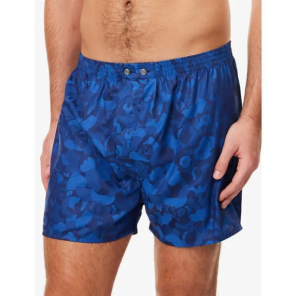 Derek Rose Paris Patterned Cotton Boxer Shorts