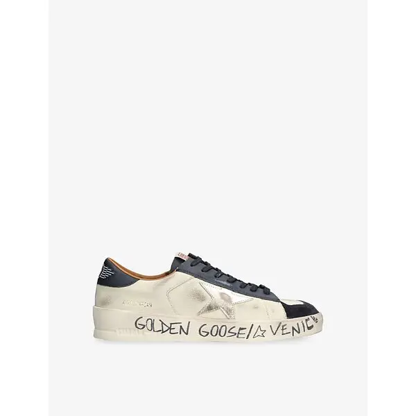 GOLDEN GOOSE Stardan Graffiti Leather Trainers