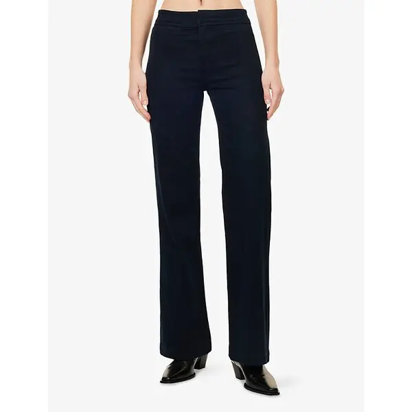 Paige Leenah 32' Slim Wide-leg Stretch-denim Jeans - Control