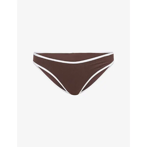 Seafolly Textured Hipster Bikini Bottom - Dark Chocolate