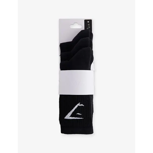GYMSHARK Cotton-blend Crew Socks Pack Of 3 - Gs Black