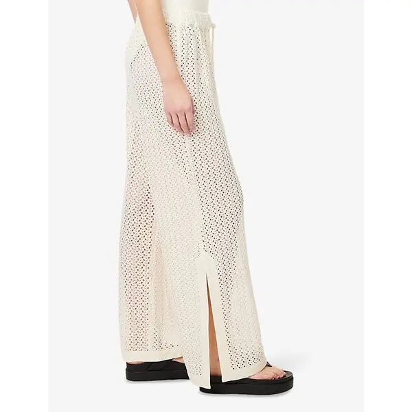 Seafolly Side-split Wide-leg Crochet Trousers