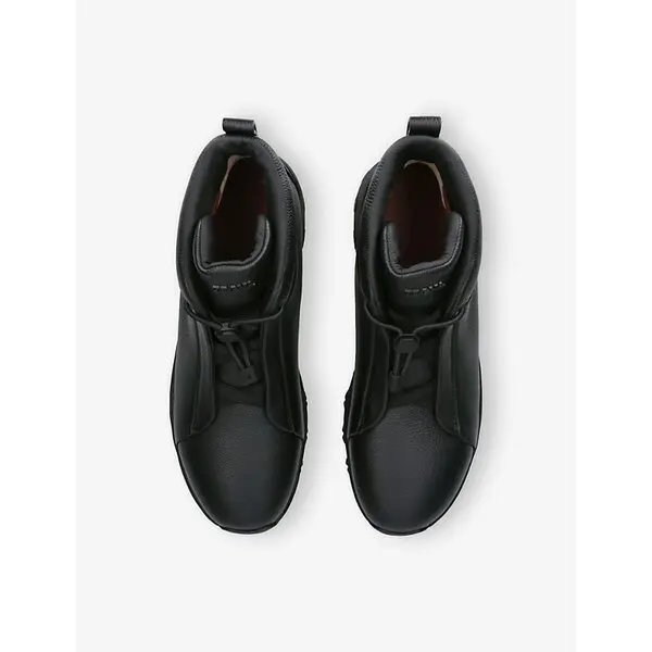 Zegna Triple Stitch Vetta Leather Trainers - Black