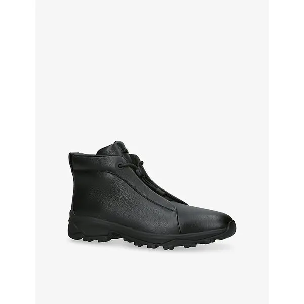 Zegna Triple Stitch Vetta Leather Trainers - Black