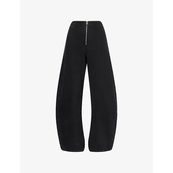 FRAME The Zip Barrel-leg Denim Jeans - Sutro