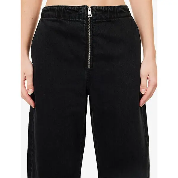 FRAME The Zip Barrel-leg Denim Jeans - Sutro