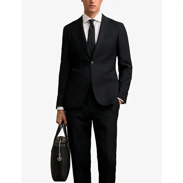REISS Leather Briefcase - Black