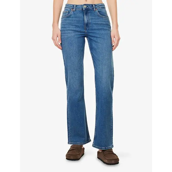 REFORMATION Elton Straight-leg Stretch-denim Blend Jeans - Willamette