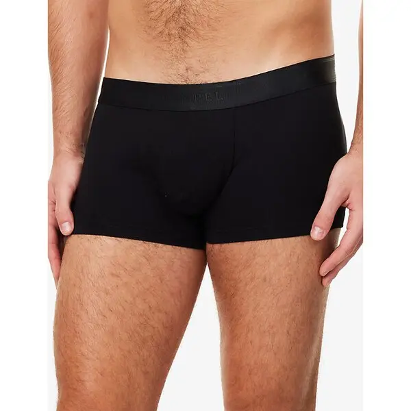 Sunspel Branded-waistband 3-pack Stretch-cotton Trunks - Black