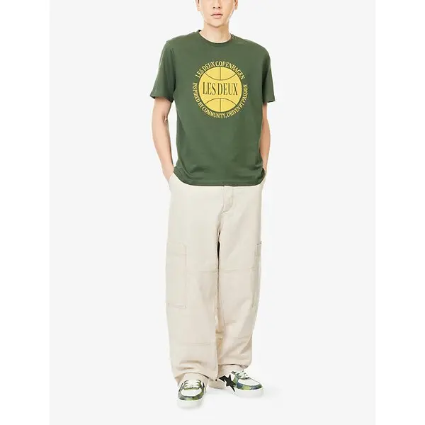 LES DEUX Ben Basketball Cotton-jersey T-shirt