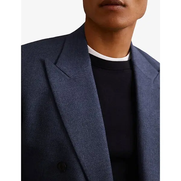 REISS Oasis Double-breasted Wool-blend Blazer