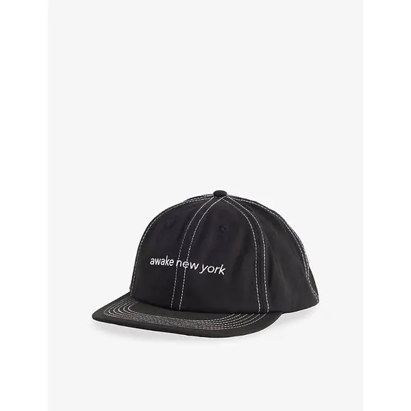 AWAKE NY Cotton Canvas Baseball Cap - Black