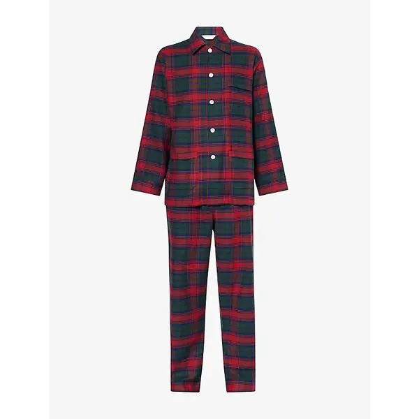 Derek Rose Kelburn Check-print Brushed-cotton Pyjama Set - Multi-coloured