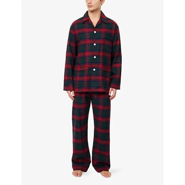 Derek Rose Kelburn Check-print Brushed-cotton Pyjama Set