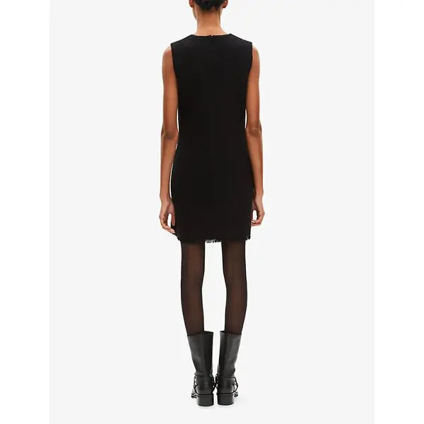 The Kooples Sleeveless Mini Dress In Black - 50% Off | Editorialist