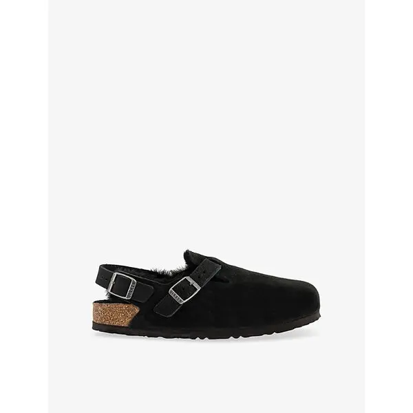 BIRKENSTOCK Tokio Shearling-lined Suede Clogs