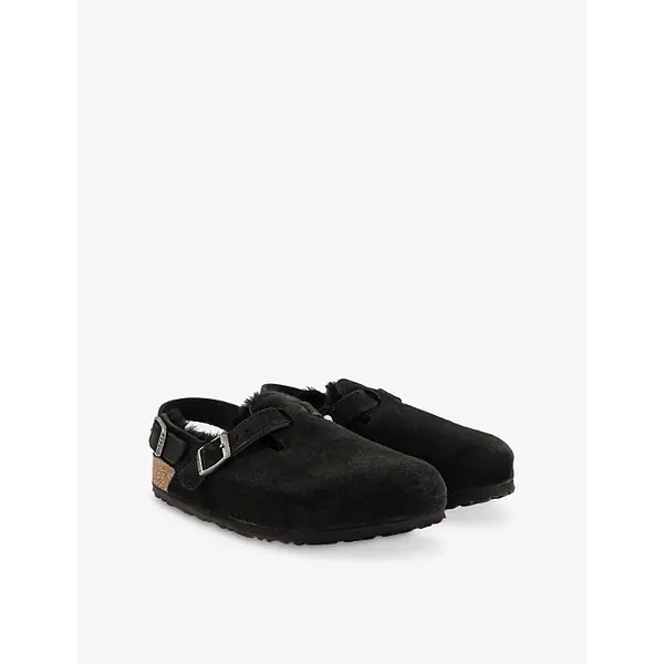 BIRKENSTOCK Tokio Shearling-lined Suede Clogs