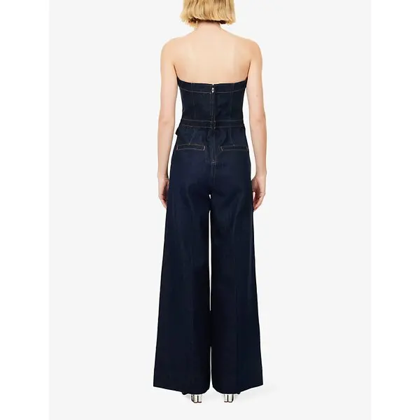 Paige Francesca Wide-leg Denim Jumpsuit
