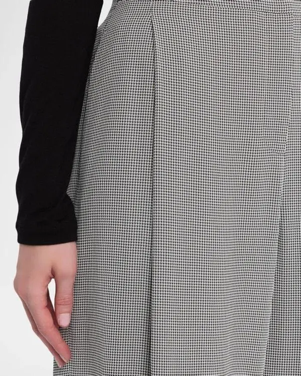 Lafayette 148 New York Cooper Houndstooth Jacquard Barrel Pants - Black Multi