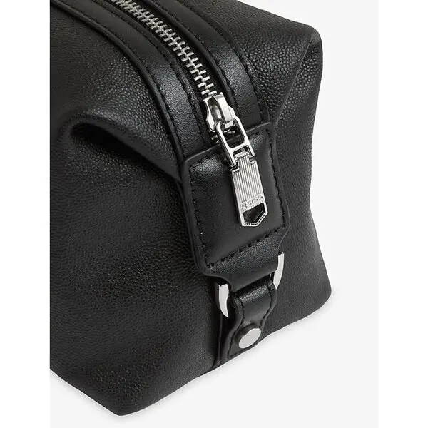 REISS Leather Wash Bag