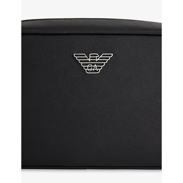 Emporio Armani Branded Faux-leather Washbag
