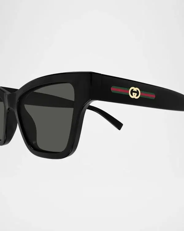 Gucci 53mm Cat Eye Sunglasses - Black