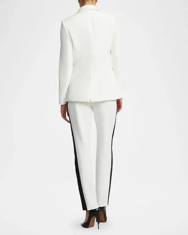 Bcbgmaxazria Satin-lapel Tuxedo Blazer - White