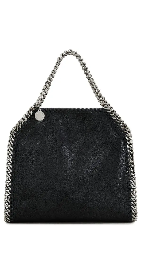 Stella McCartney Mini Eco Shaggy Deer Chain Tote Bag - Black