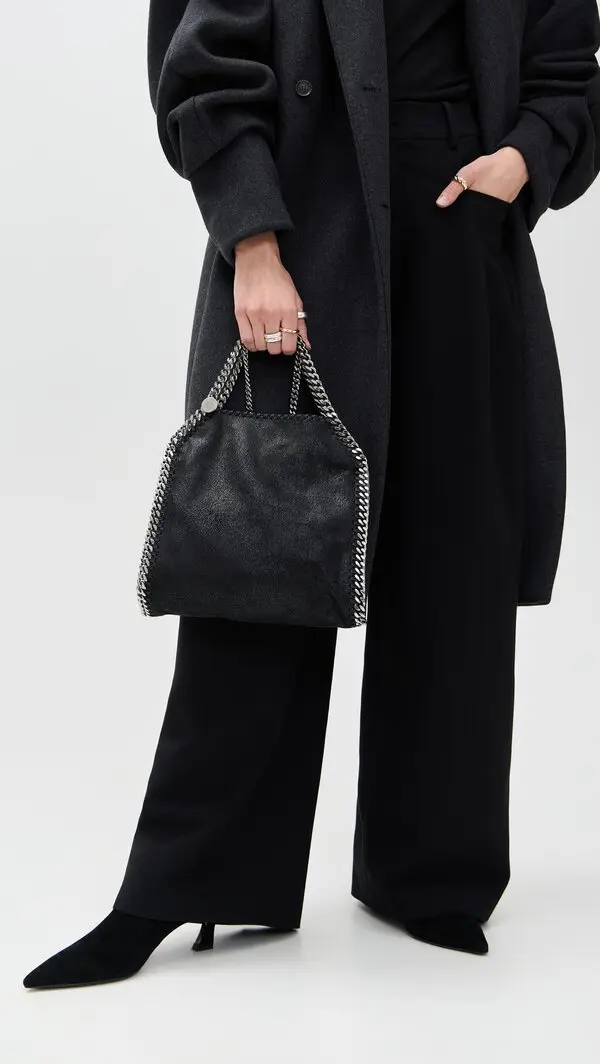 Stella McCartney Shaggy Deer Mini Chain Tote Bag - Black